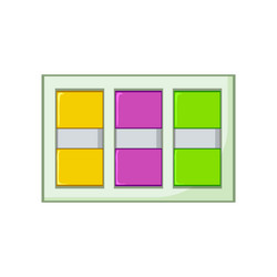 Sticky note sticker cartoon Royalty Free Vector Image