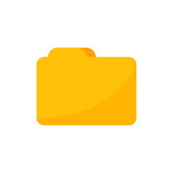 Yellow folders for organizing documents sorting Vector Image
