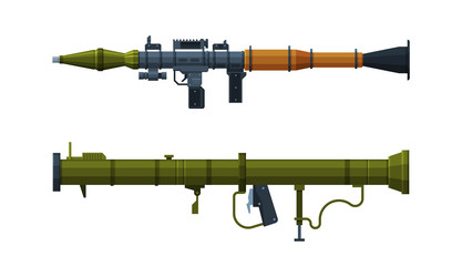 Bazooka as portable anti-tank rocket launcher Vector Image