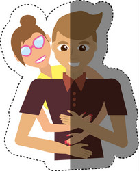 Couple Shadow Hug Vector Images (over 230)