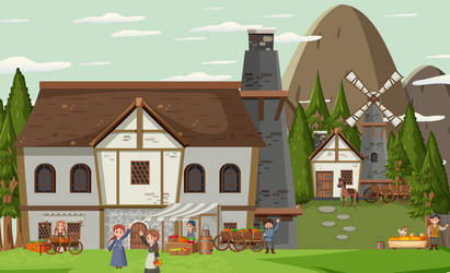 Village Scenery Vector Images (over 7,500)
