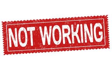 Not working sign or stamp Royalty Free Vector Image