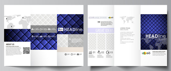 Tri-fold brochure business templates on both sides
