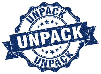 Unpack stamp sign seal Royalty Free Vector Image