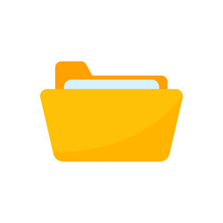 Yellow folders for organizing documents sorting Vector Image
