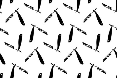 Classic straight razor silhouette Royalty Free Vector Image