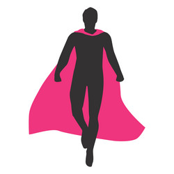 Superhero woman pose silhouette Royalty Free Vector Image
