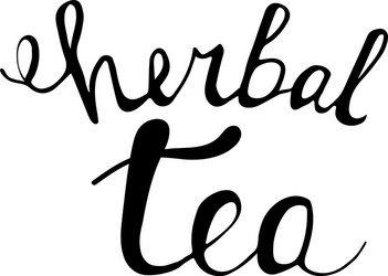 Black tea hand written lettering logo label badge Vector Image