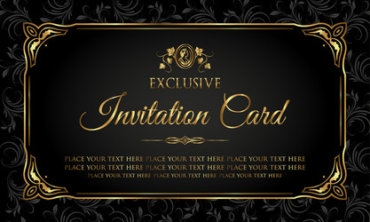 Exclusive invitation card Royalty Free Vector Image