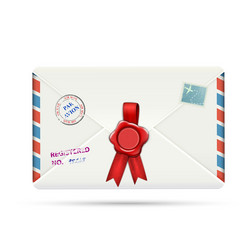 International mail envelope with collection Vector Image