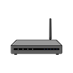Internet dsl modem cartoon Royalty Free Vector Image