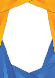 Colorful triangle frame border Royalty Free Vector Image