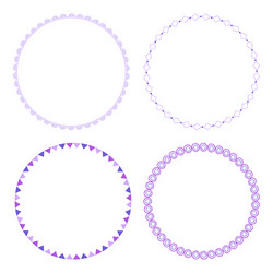 Decorative round frames for congratulations Vector Image