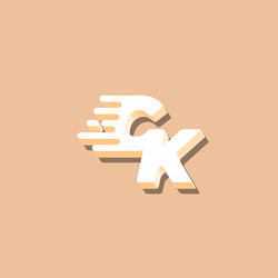Letter ck fast speed technology modern logo design