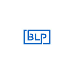 Corporate and squared letters blp logo Royalty Free Vector
