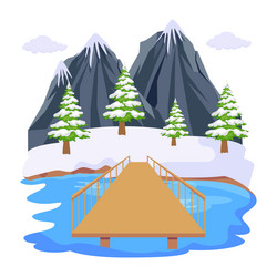 Cold island Royalty Free Vector Image - VectorStock
