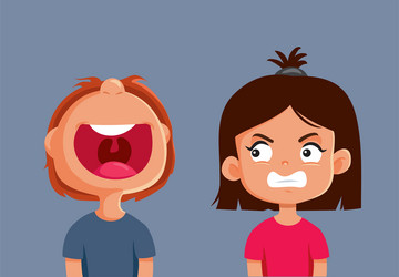 Little girl laughing loud cartoon Royalty Free Vector Image