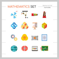 Mathematics icon set Royalty Free Vector Image