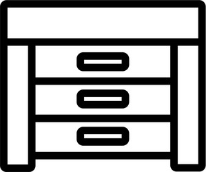 Kid room desktop icon outline style Royalty Free Vector