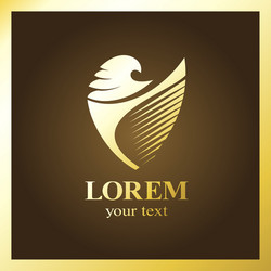 Eagle shield symbol emblem sign Royalty Free Vector Image