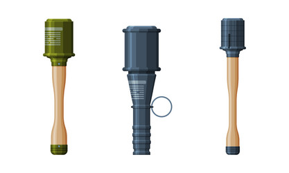 Grenade as explosive weapon thrown by hand Vector Image