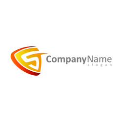 Shield letter s emblem badge logo template Vector Image