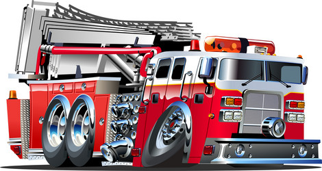 Cartoon firetruck Royalty Free Vector Image - VectorStock