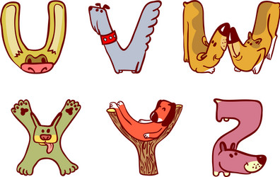 Dogs alphabet Royalty Free Vector Image - VectorStock