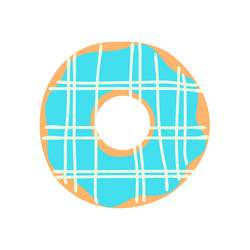 Donut circle donuts with colorful holes covered Vector Image