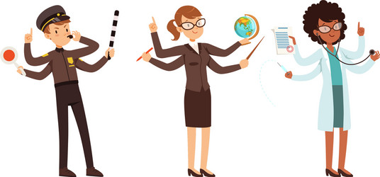 Multitasking Doctor Vector Images (45)