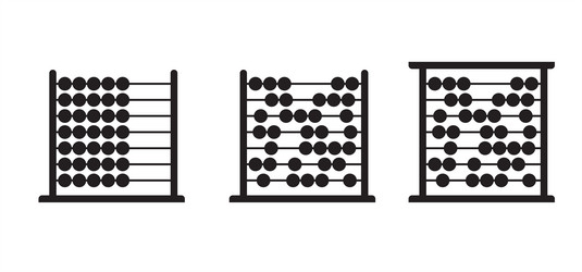 Old school abacus calculating tool education Vector Image