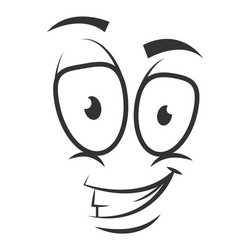 Cartoon funny face Royalty Free Vector Image - VectorStock