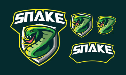 Snake mascot logo design Royalty Free Vector Image