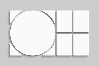 Template collage of five frames images photo Vector Image