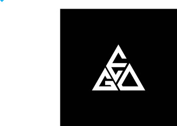 Ego letter logo creative design with graphic Vector Image