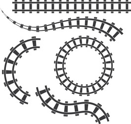 Rail way track design Royalty Free Vector Image