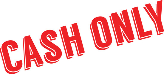 Cash only rubber stamp Royalty Free Vector Image