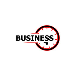 Circle fast speedometer racing logo design Vector Image