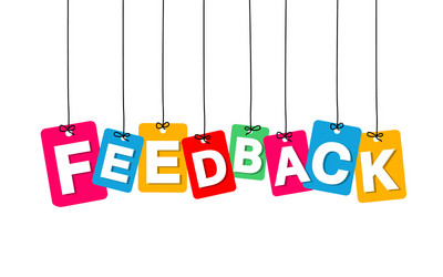 Colorful feedback icons isolated on white Vector Image