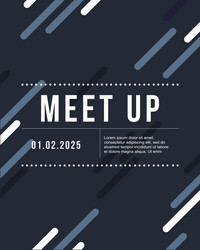 Bubble cool colorful background meet up card Vector Image