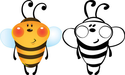 Funny bee Royalty Free Vector Image - VectorStock