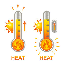 Heat stroke sunstroke high temperature summer sun Vector Image