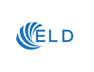 Eld letter logo design on white background Vector Image