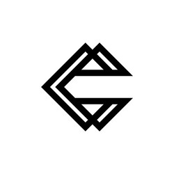 Modern monogram letter c logo design Royalty Free Vector