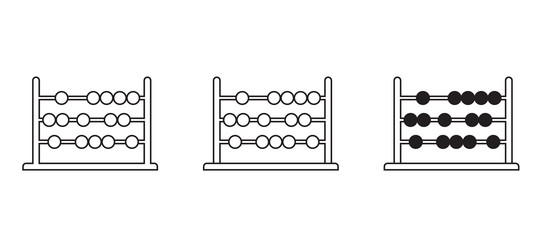 Old school abacus calculating tool education Vector Image