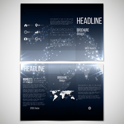 Halloween tri-fold brochure template Royalty Free Vector