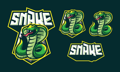 Snake mascot logo design Royalty Free Vector Image