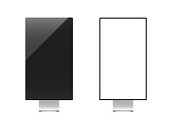 Computer monitor template big vertical Royalty Free Vector
