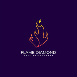 Diamond flame design template Royalty Free Vector Image