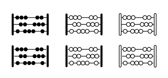 Old school abacus calculating tool education Vector Image